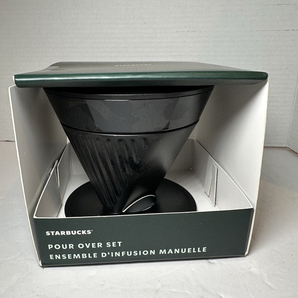 Starbucks | Kitchen | Starbucks Black Pour Over Set Coffee Funnel ...